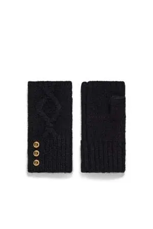 Holland Cooper Sloane Fingerless Gloves - Black