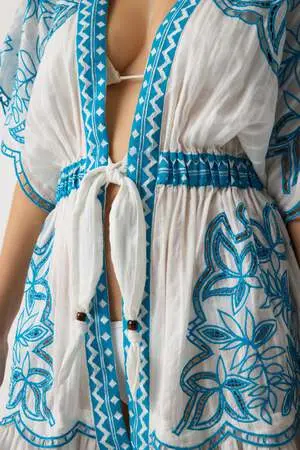 Ramy Brook Stacy Embroidered Cotton Coverup Dress
