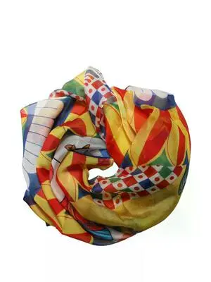 Dolce & Gabbana Carretto-print Silk Scarf - Yellow