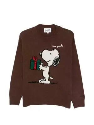 MC2 SAINT BARTH X Peanuts Snoopy-intarsia Knit Sweater - Brown
