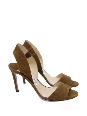JIMMY CHOO Slingback Sandal Heels In Suede