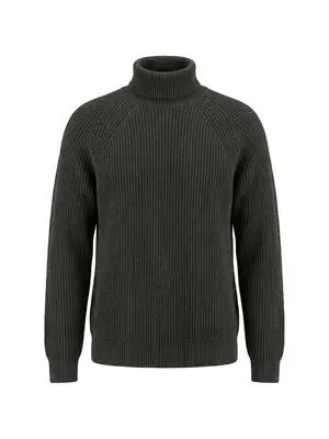 Zegna Ribbed-knit Raglan-sleeve Sweater - Grey