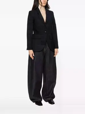 Marella Check-pattern Single-breasted Jacket