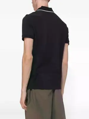 Armani Exchange Classic Polo Shirt In Breathable Cotton Piqu - Black