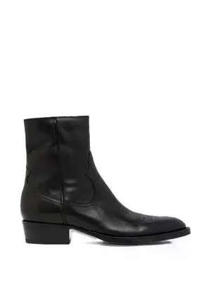 BUTTERO® Santomato Leather Ankle Boots - Black