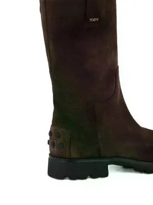 TOD'S Gomma 31 Suede Ankle Boots - Brown