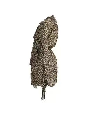 Zimmermann Suraya Leopard-print Off-shoulder Dress