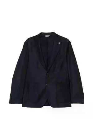 MANUEL RITZ Wool Flannel Blazer - Blue