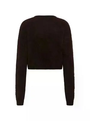GESTUZ Debbie Cropped Knitted Cardigan - Brown