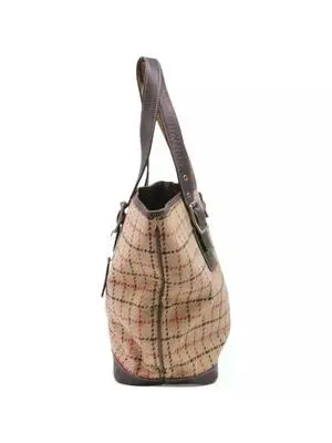 COACH Plaid Tweed Tote Bag