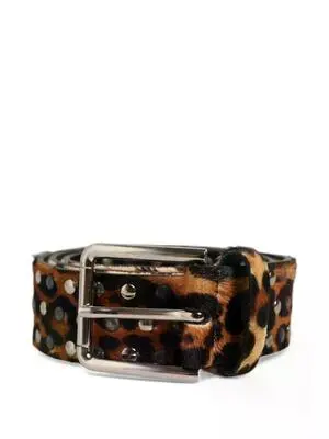 Dolce & Gabbana Leopard-print Studded Belt