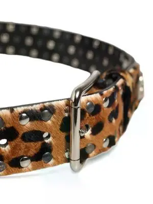 Dolce & Gabbana Leopard-print Studded Belt