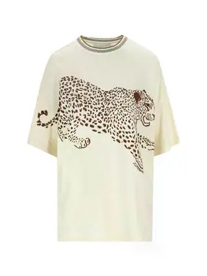 Zimmermann Fairlight Flocked T-shirt - Neutrals