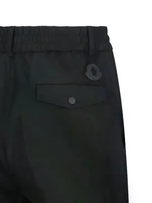 Moncler Drawstring Virgin-wool Trousers - Black