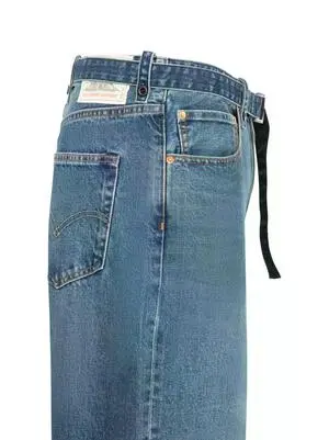Sacai X Levi's Belted Wide-leg Jeans