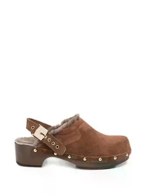 DR. SCHOLL'S SHOES Pescura Robin Studded Suede Mules - Brown