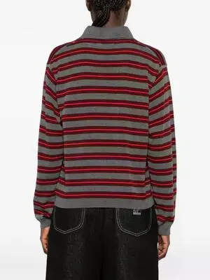 CORDERA Striped Polo-collar Sweater
