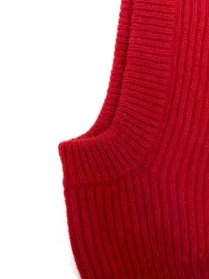 ROBERTO COLLINA Ribbed-knit Balaclava - Red
