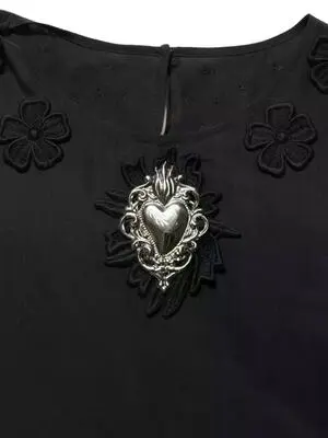 Dolce & Gabbana Sacred Heart Floral-appliqué Blouse
