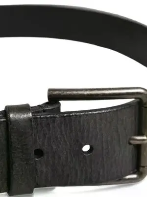 Dolce & Gabbana Brushed-metal Buckle Leather Belt
