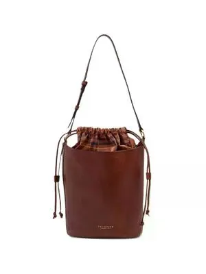 THE BRIDGE Leather Bucket Bag - Brown