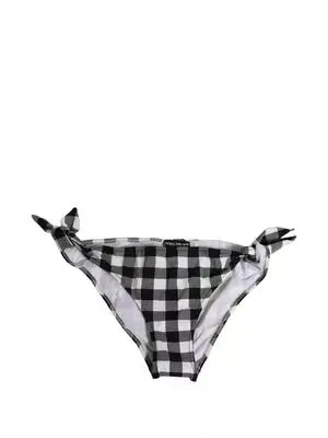 Dolce & Gabbana Gingham-check Side-tie Bikini Bottoms