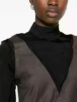 LUTZ HUELLE Layered Frayed-edge T-shirt