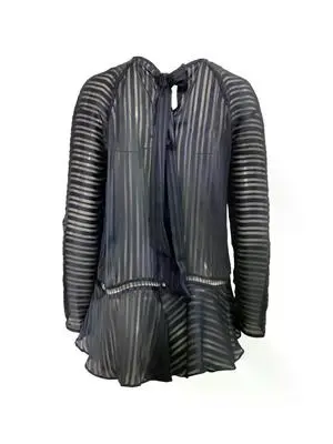 Zimmermann Mesh Striped Blouse