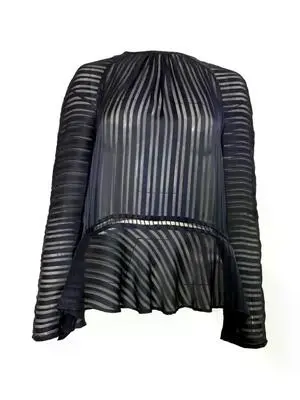 Zimmermann Mesh Striped Blouse