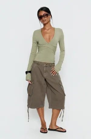 Princess Polly Madelon Long Sleeve Wrap Top