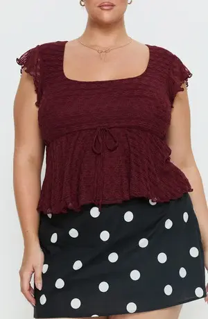 Princess Polly Auroraah Frill Lace Top