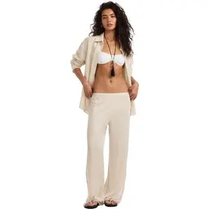 GOTTEX Resort Lace Detail Pant Cover-up Cream