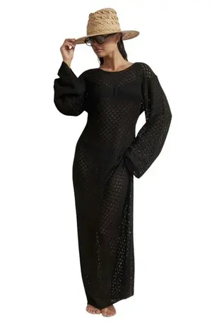 GOTTEX Elle Crochet Dress Cover-up - Black