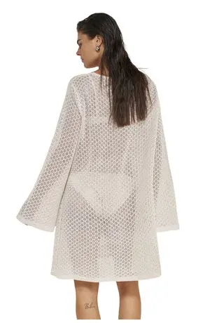 GOTTEX Miss Crochet Mini Dress Cover-up - Beige