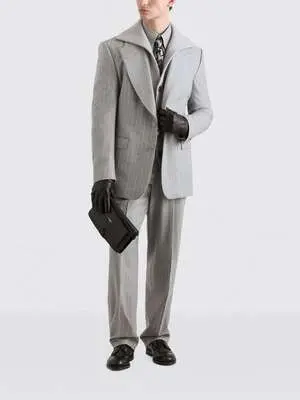Dolce & Gabbana Virgin Wool Cardigan With Crest And Patch Pockets