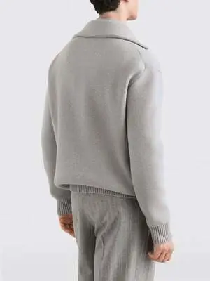 Dolce & Gabbana Virgin Wool Cardigan With Crest And Patch Pockets