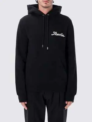LANVIN Cotton Hoodie With Kangaroo Pocket And Logo - Black