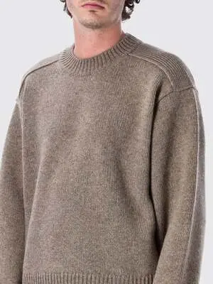 Studio Nicholson Relaxed Fit Crewneck Jumper In Yak And Merino Wool - Beige