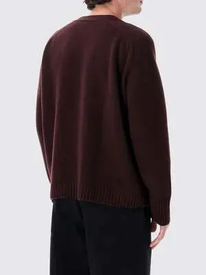 Studio Nicholson V-neck Cardigan In Pure Lambswool With Patch Pockets