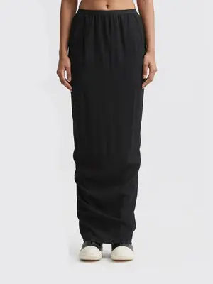 Rick Owens Long Slim Fit Knit Wool Blend Pencil Skirt