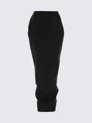 Rick Owens Long Slim Fit Knit Wool Blend Pencil Skirt