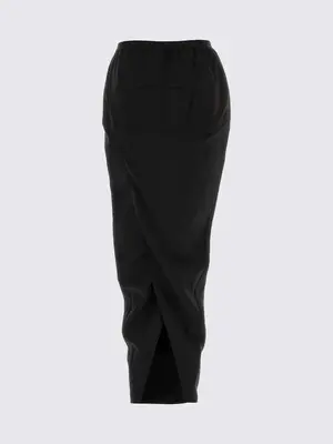 Rick Owens Long Slim Fit Knit Wool Blend Pencil Skirt
