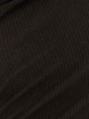 Rick Owens Draped One-shoulder Virgin Wool Top - Mud