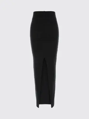 Rick Owens High-waisted Cashmere Blend Long Pencil Skirt - Black
