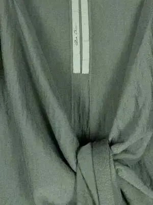Rick Owens Cropped Wool V-neck Cardigan With Tie Fastening - Dust