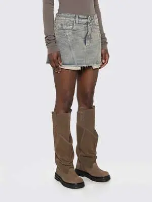Rick Owens 5-pocket Cotton Denim Mini Skirt - Blue