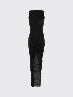Rick Owens Long Off-the-shoulder Sheath Dress In Ruched Cotton