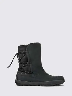 Camper Flat Ankle Boot - Black