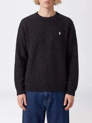 Polo Ralph Lauren Crewneck Wool-blend Jumper With Embroidered Pony Logo - Black