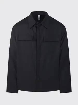 HEVO Virgin Wool Blend Shirt With Concealed Fastening And Patch Pockets